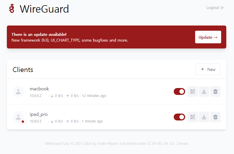 편한 wireguard vpn 관리, wg-easy